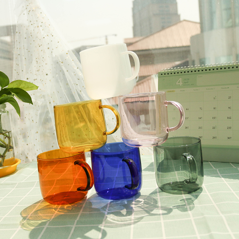 Good morning glass mug large glass coffee mugs